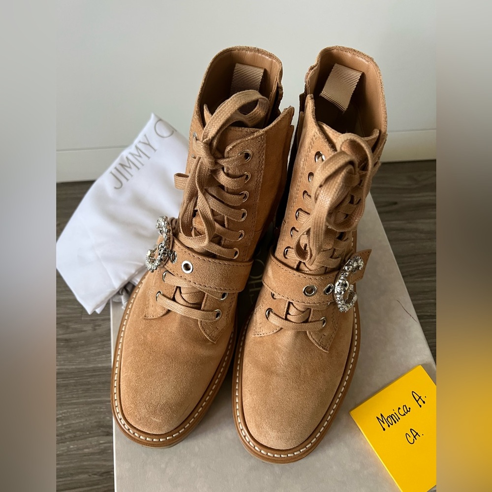 Jimmy Choo Cora - Combat Boots - Gem